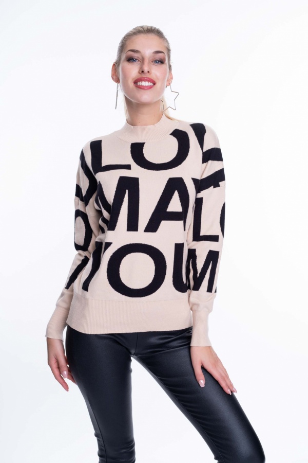 Mayo Chix - Polly pulóver kötött beige